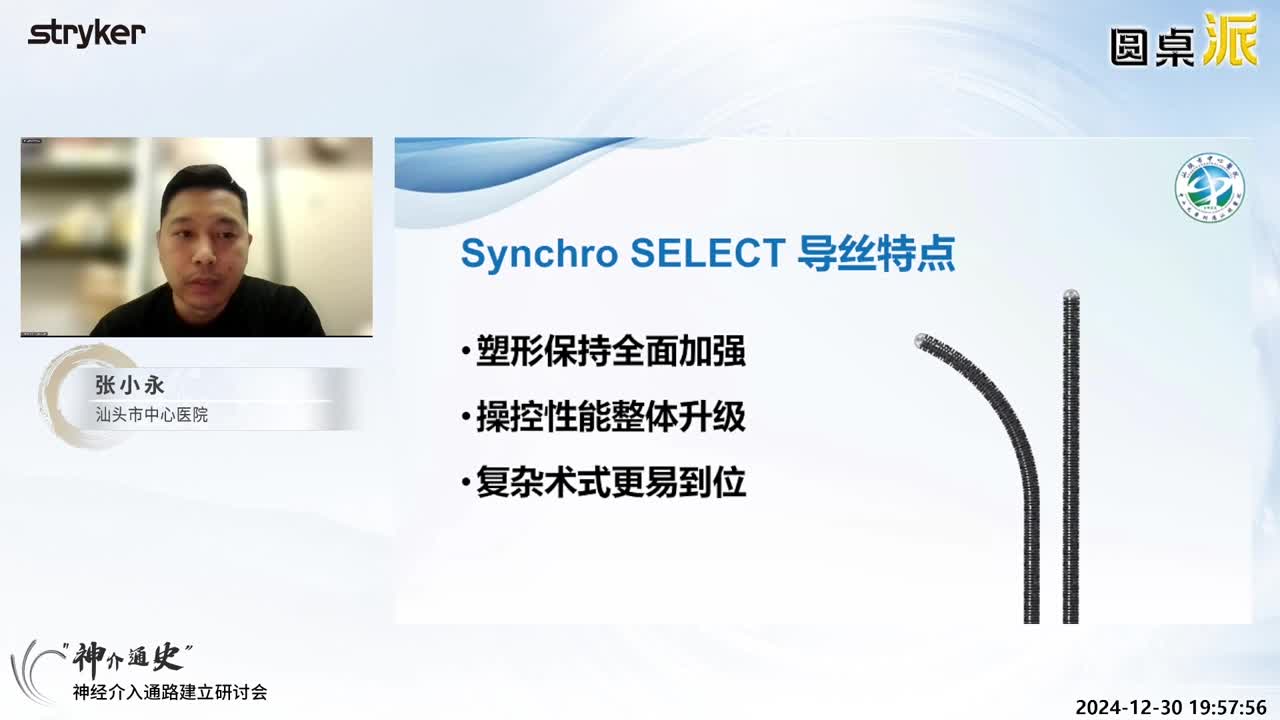 持久塑形 随心所控 | 张小永：Synchro Select导丝在破裂动脉瘤治疗中的应用 - 脑医汇